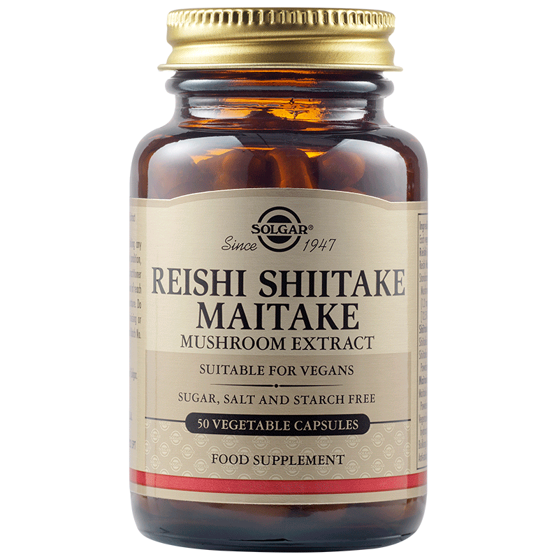 Extract din ciuperci Reishi, Shiitake și Maitake - capsule | Solgar